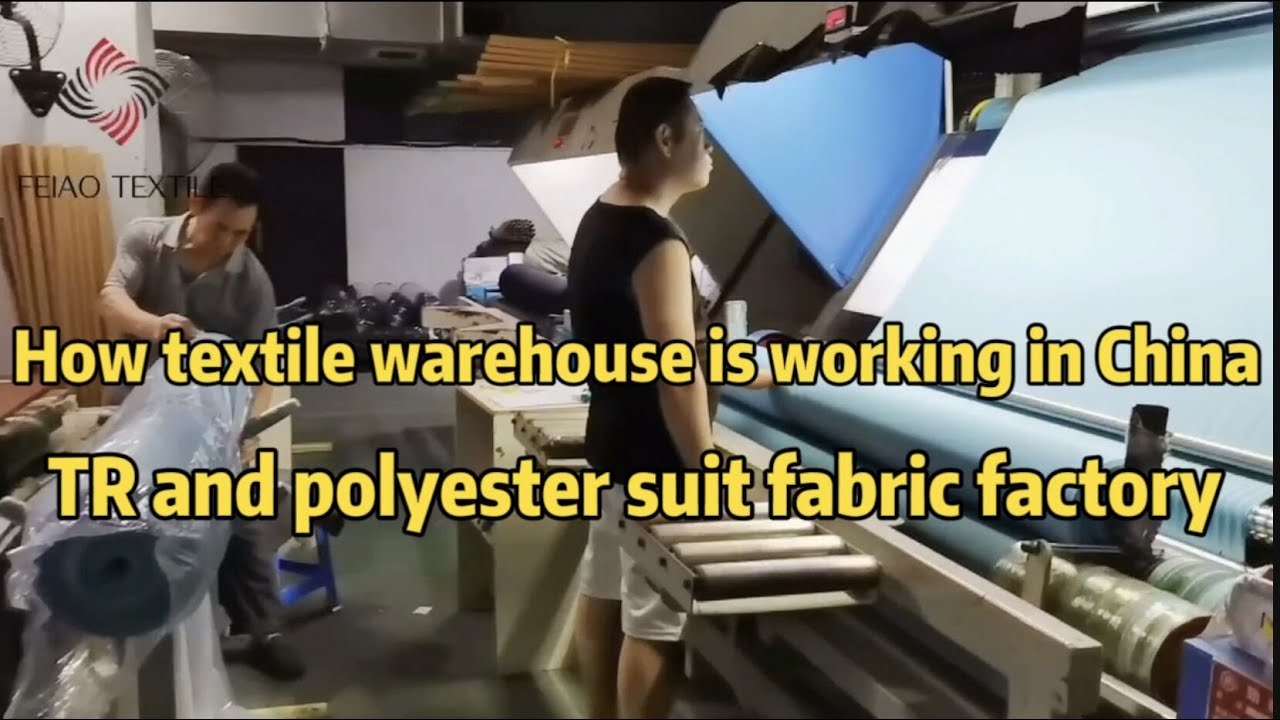 How is textile warehouse is working in China|TR suit fabric factory ...
