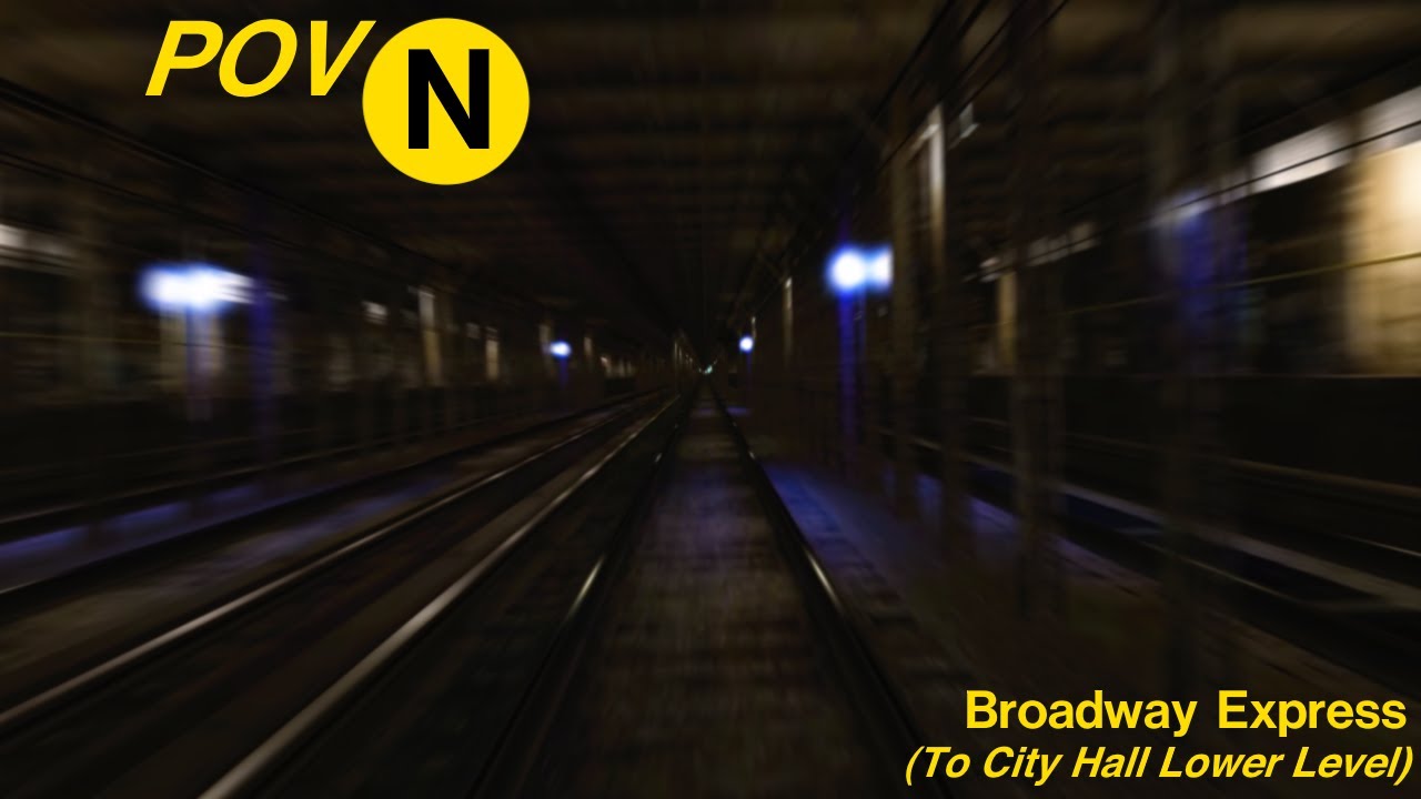 NYC Subway Virtual Experience (N) Train Front Ride via Bway Exp to City ...
