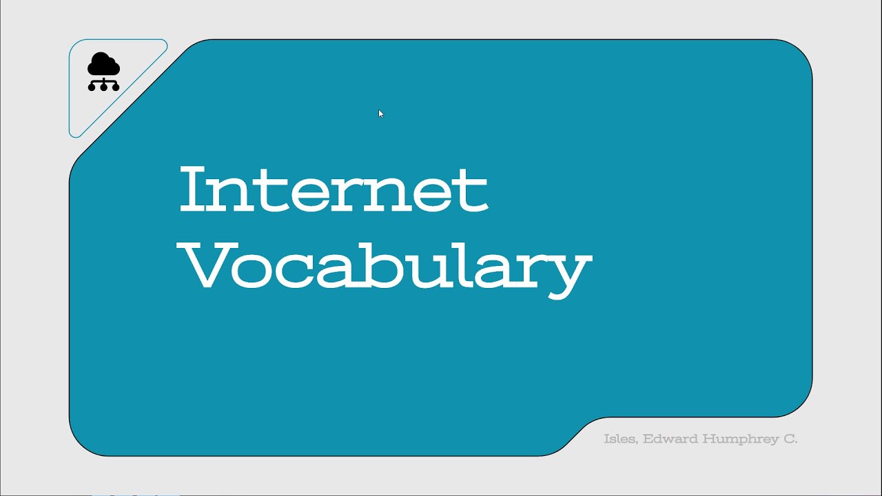 Internet Vocabulary | Fundamentals of Information Systems - YouTube