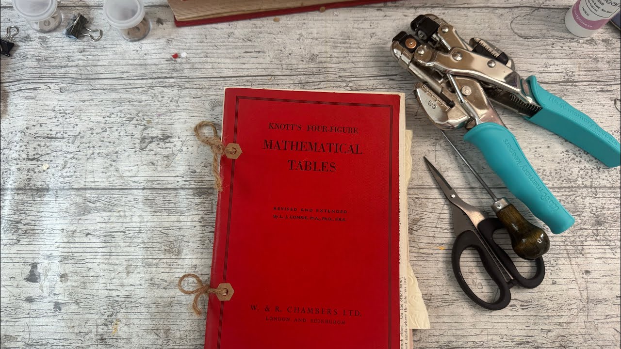 String bound journal from a vintage book - YouTube