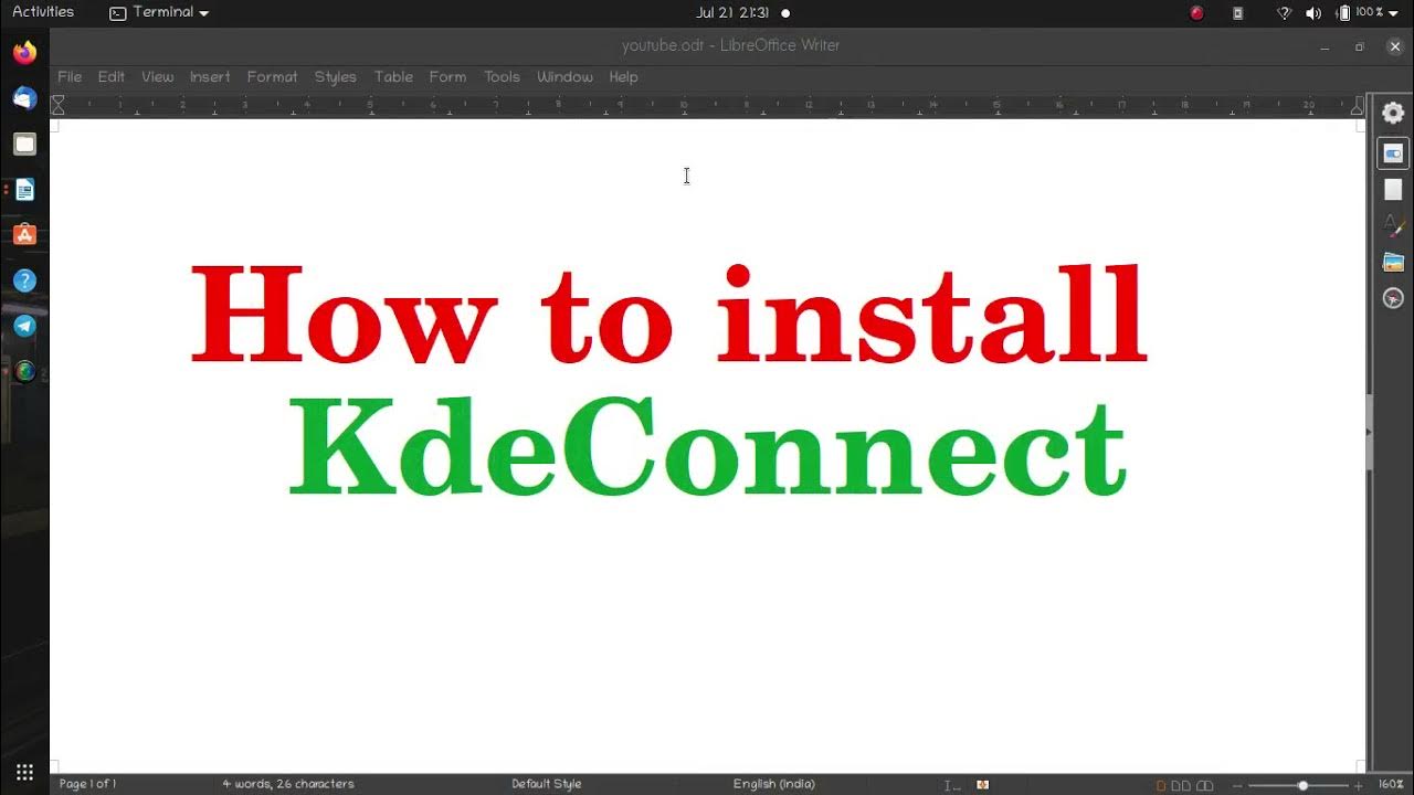 How to install Kde-connect in Ubuntu - YouTube
