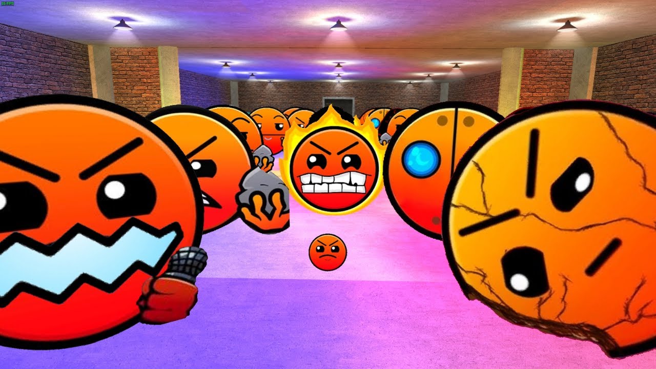 Geometry Dash Orange Family And Geometry Dash Faces Nextbot Gmod - YouTube