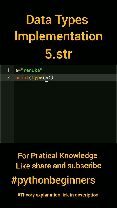 String Data Type In Pythonfundamental Datatypepythonbeginners Codeimplementation Shorts