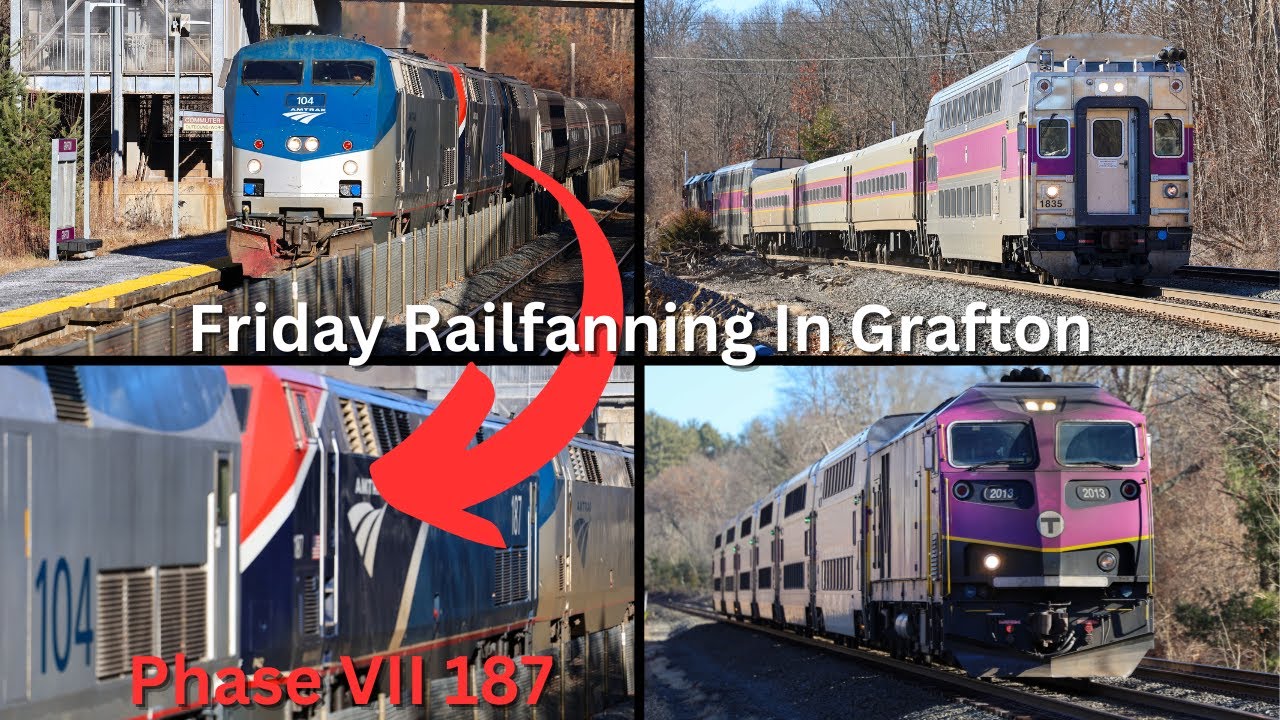 Friday Railfanning In Grafton | Fast MBTA Trains + Amtrak 449 (Ft ...