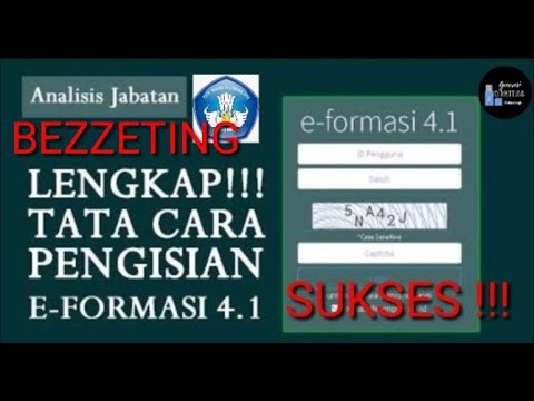 TEKNIK INPUT BEZZETING || TUTORIAL PENGISIAN BEZZETING DI E-FORMASI 4.1 . 2020 - YouTube