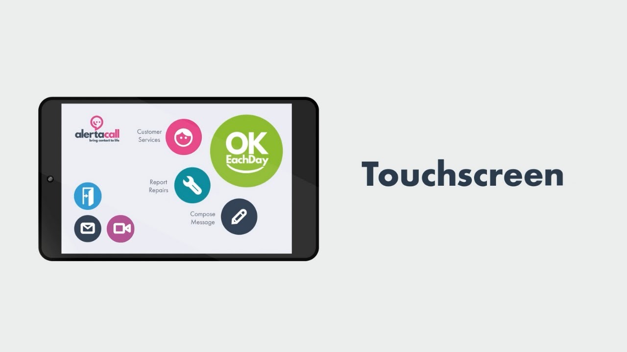 Alertacall | Housing Technology - Portable Touchscreen Device - YouTube