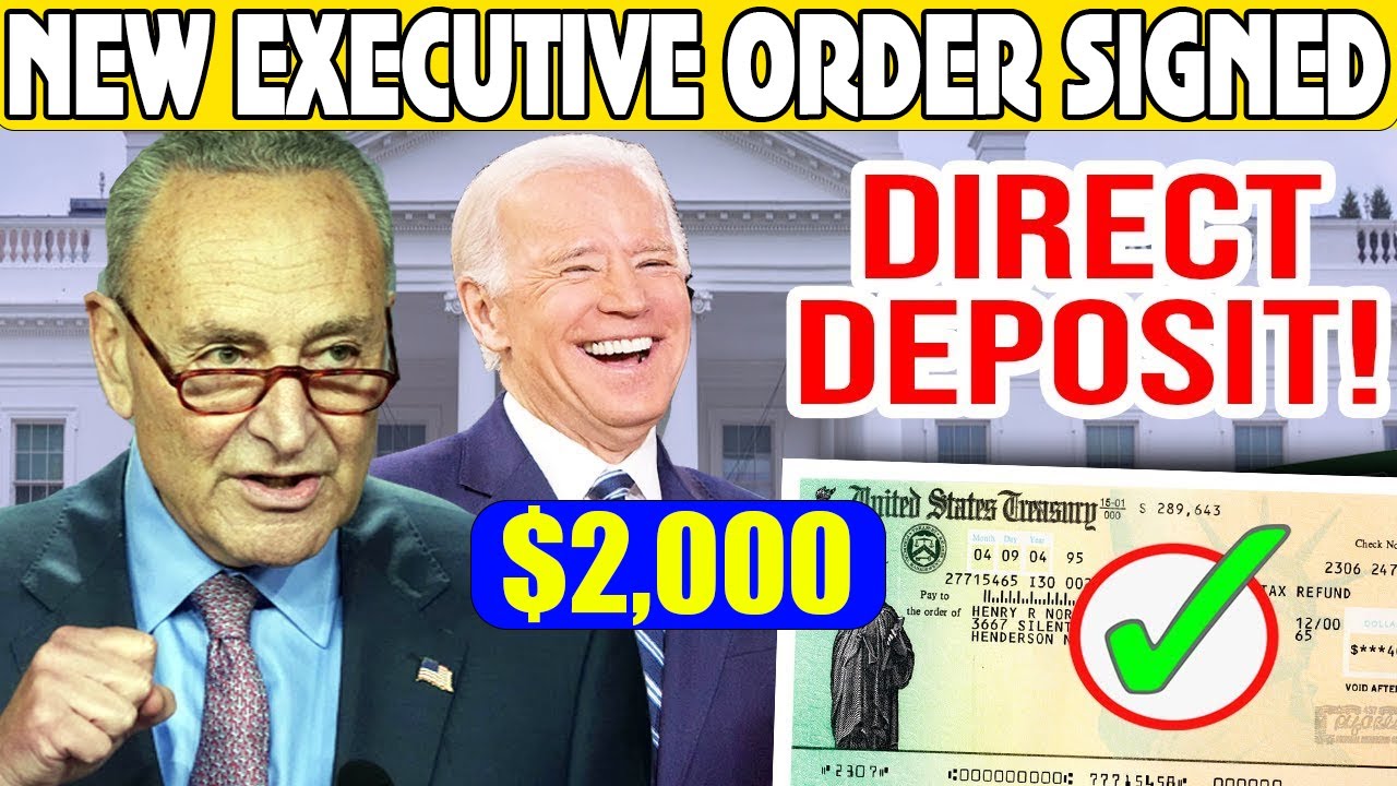 New Executive Order Signed | $2000 Direct Deposit In Stimulus Check ...