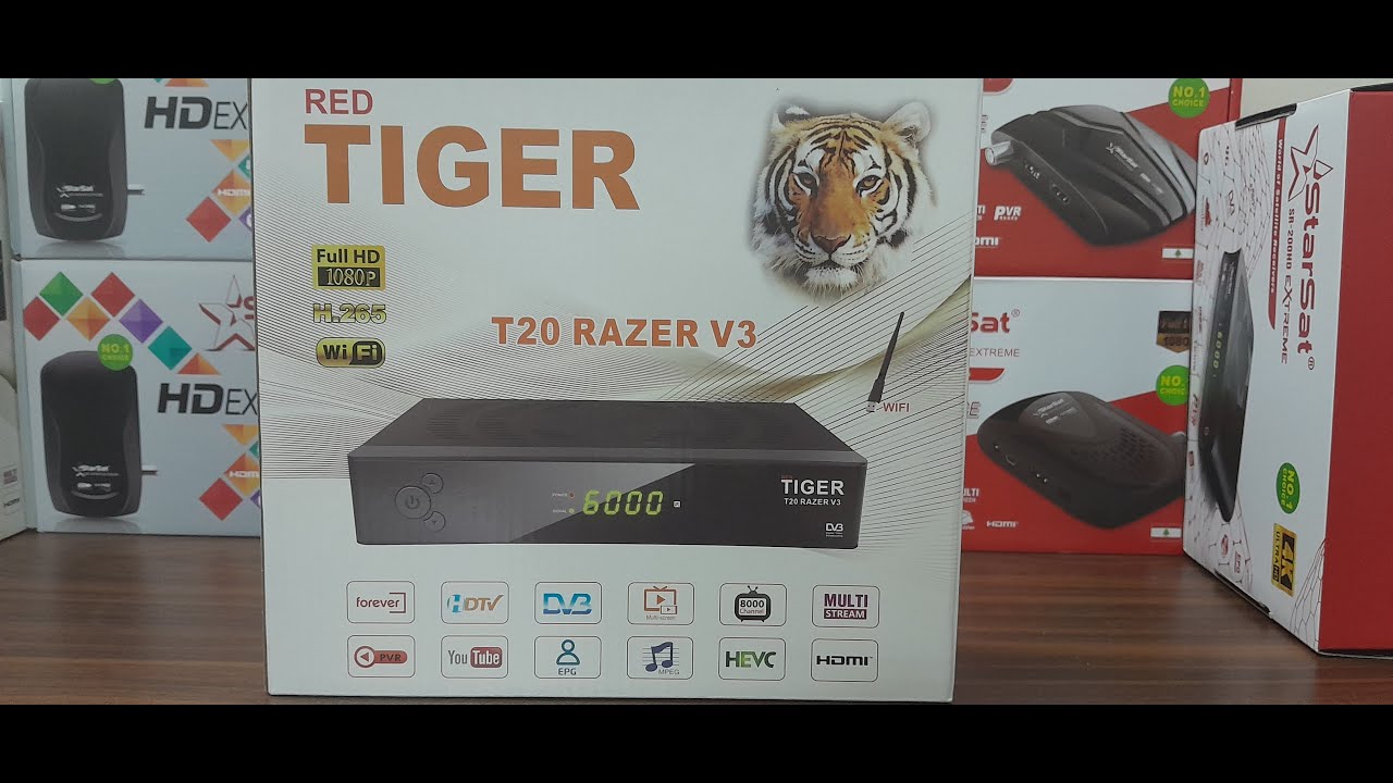 Tiger T20 Razer V3 l HEVC Digital Satellite Receiver l Dolby Supported ...