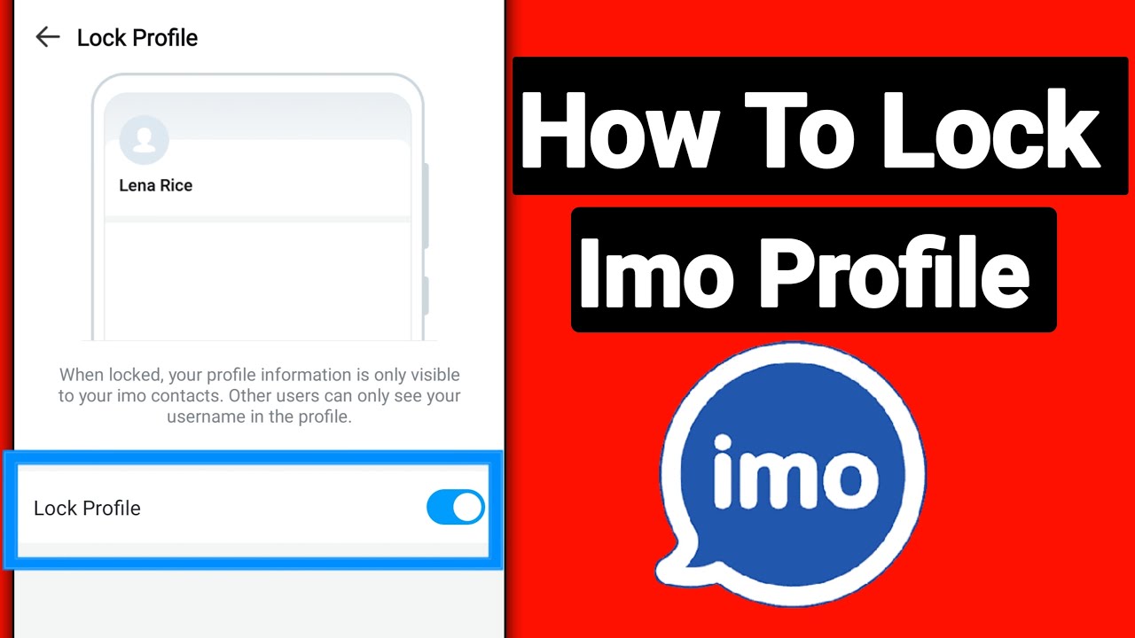 How To Lock On Your Imo Profile | After New Setting Update - YouTube