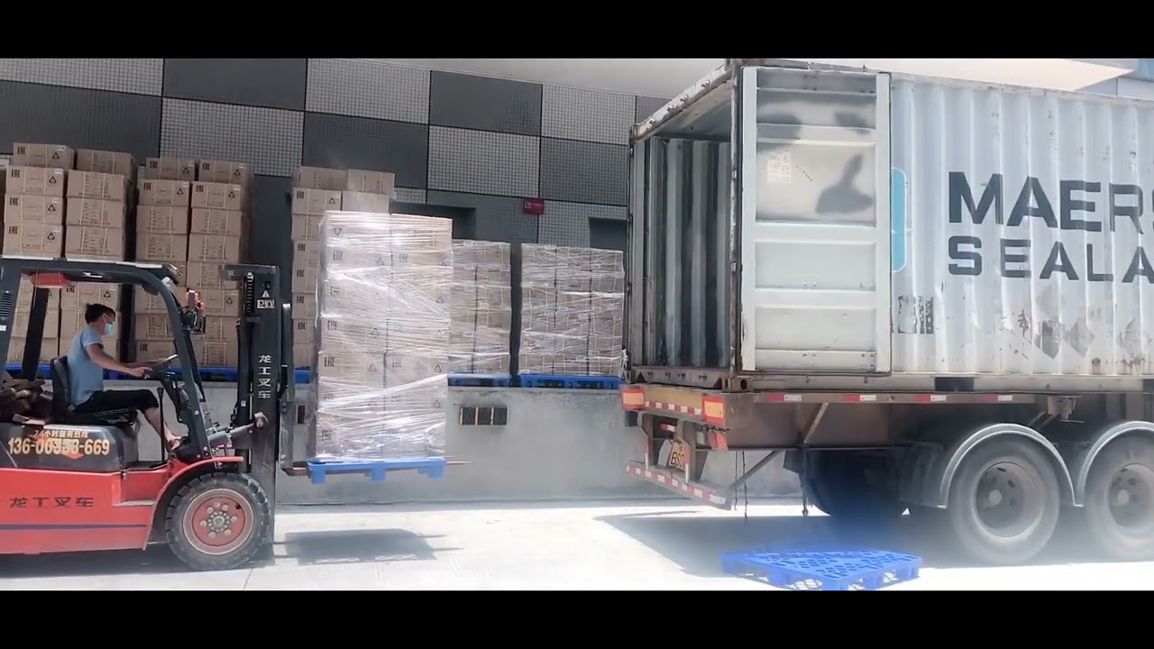 KRECO's shipping site, ready to load the container. - YouTube