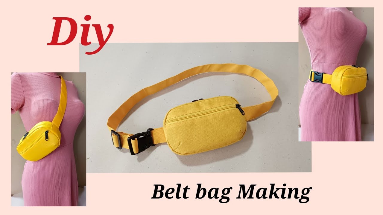 DIY SIMPLE DESIGN BELT BAG EASY MAKING / SEWING TUTORIAL FANNYPACK ...