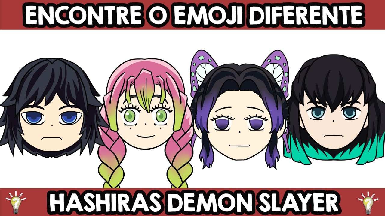 ENCONTRE O EMOJI DIFERENTE HASHIRAS DEMON SLAYER - KIMETSU NO YAIBA ...