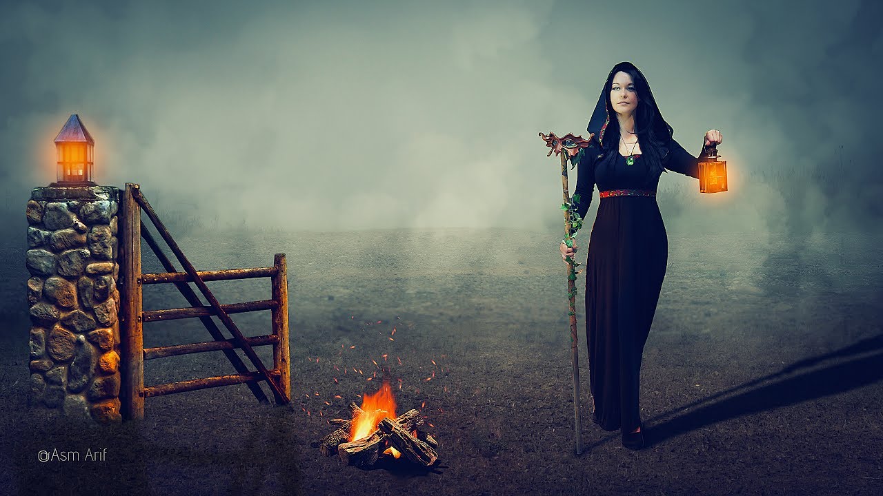 Photoshop Tutorial: Photo Manipulation Tutorial (Girl With Light) - YouTube