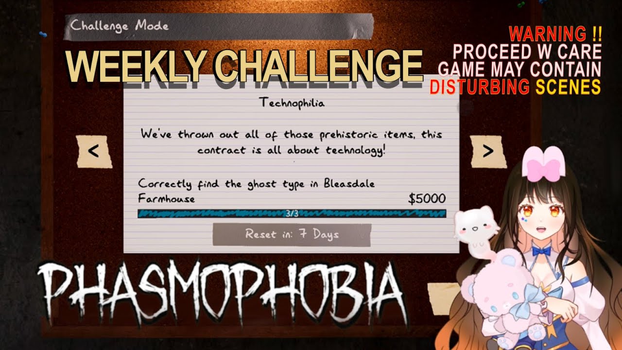 【PHASMOPHOBIA】Weekly Challenge: TECHNOPHILIA !! - YouTube