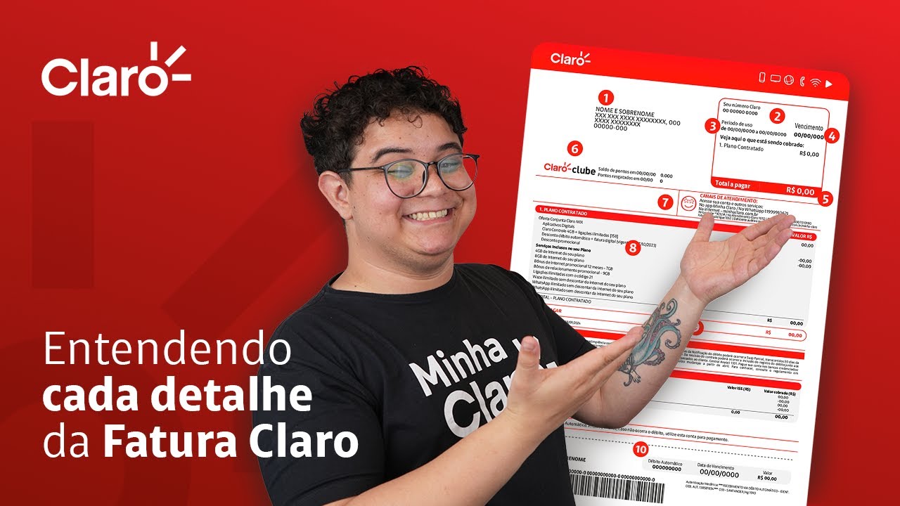 Fatura detalhada da claro: entenda os valores - YouTube