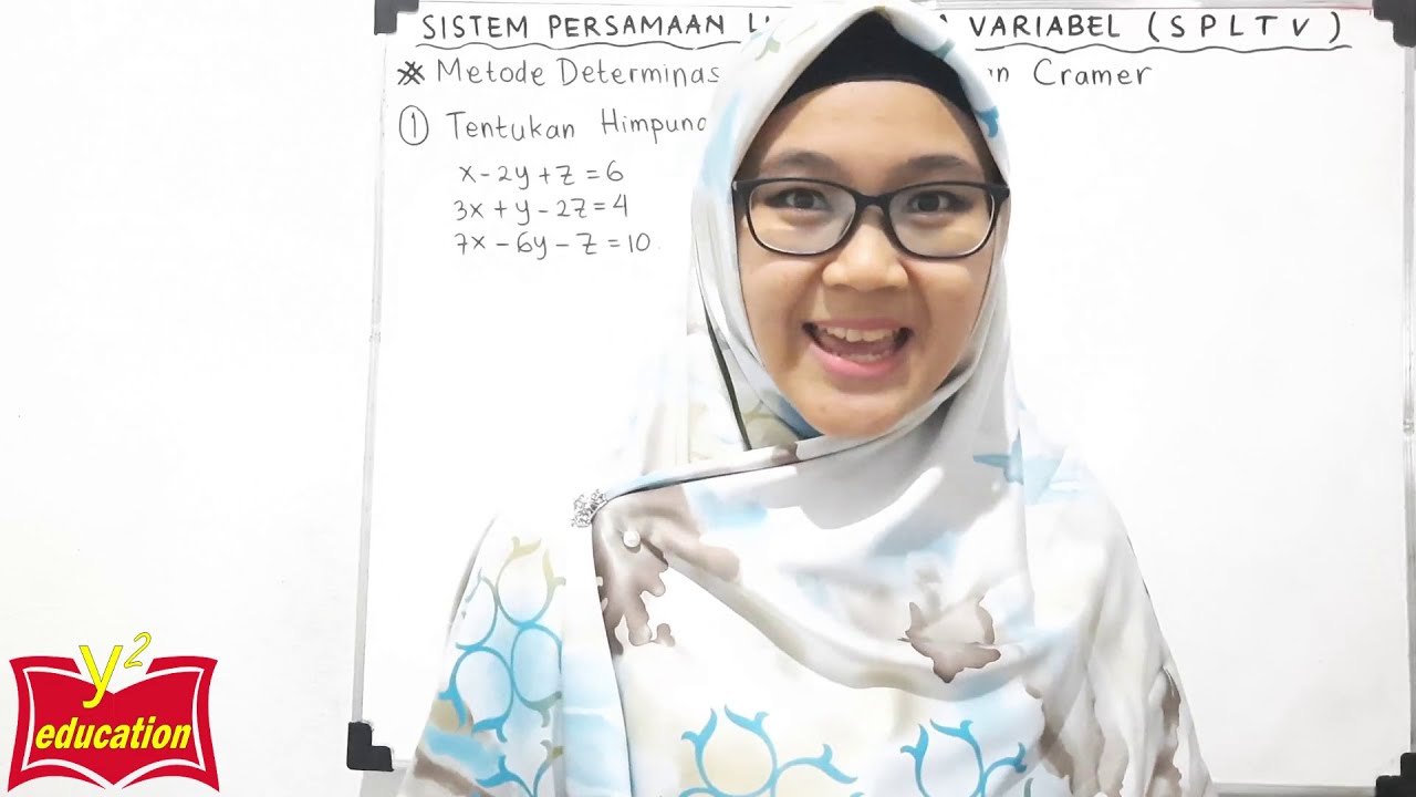 SPLTV #Part 5 // Metode Determinan // Aturan Cramer // Metode ...