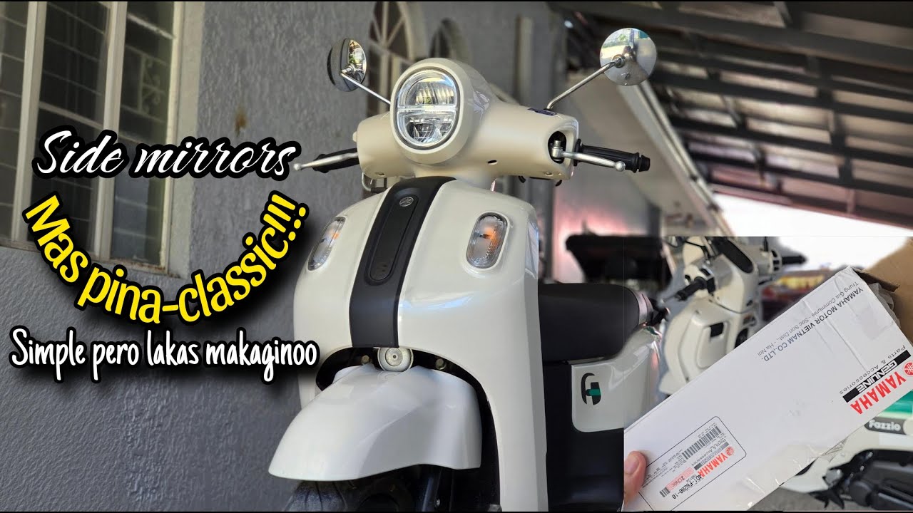 FAZZIO CLASSIC SIDE MIRROR INSTALLATION | YAMAHA GENUINE SIDE MIRROR ...