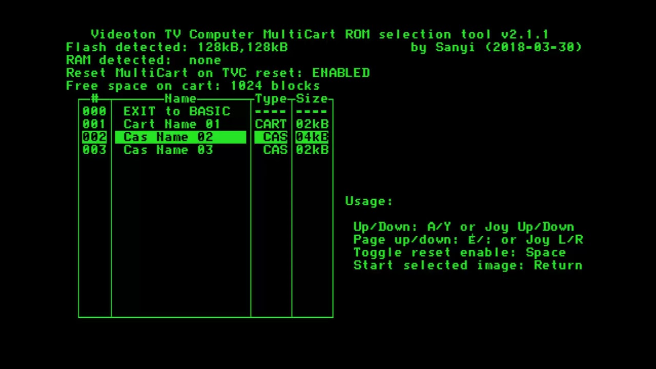 VIDEOTON TVC multicart v2 1 z80 UTILITY TOOL - YouTube