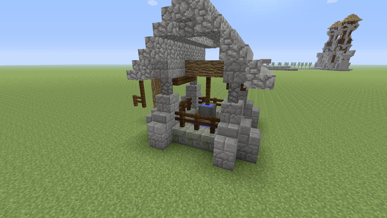 Minecraft een waterput maken Nederlands - YouTube