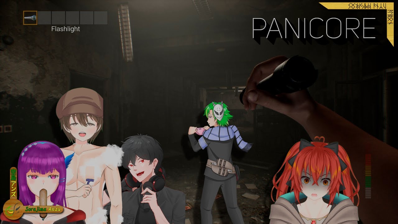 『Panicore』Horror collab again. Forcing kurimu to play horror 🤣『SorajimaAnzu(ID/EN/JP)』 - YouTube