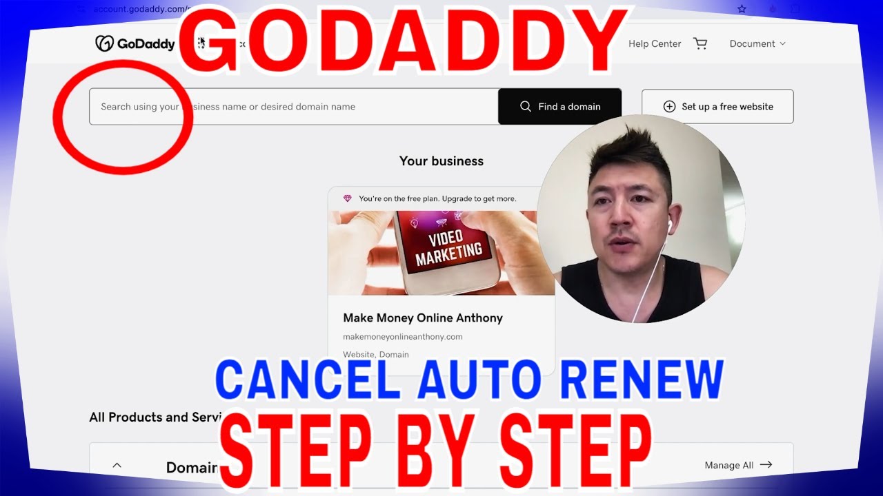 How To Cancel GoDaddy Product Auto Renewal 🔴 - YouTube