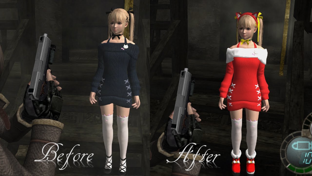 [Resident Evil 4 mod DL] DoA Marie Rose Base and X'mas version - YouTube