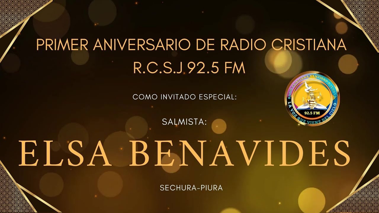 PRIMER ANIVERSARIO DE RADIO R.C.S.J92.5 FM //ALABANDO CON LA SALMISTA ...