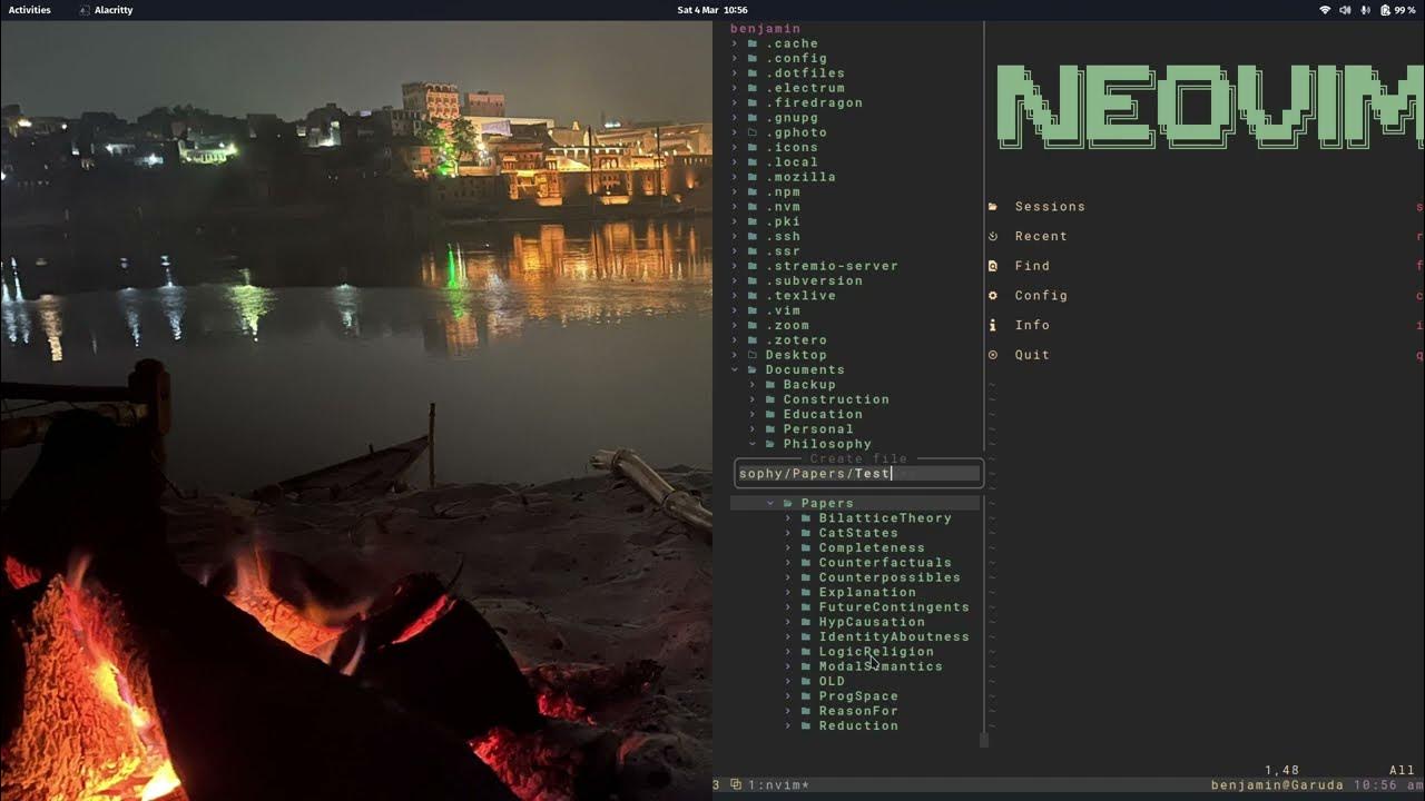 Sessions and Markdown in Lua Config of NeoVim for Writing LaTeX - YouTube