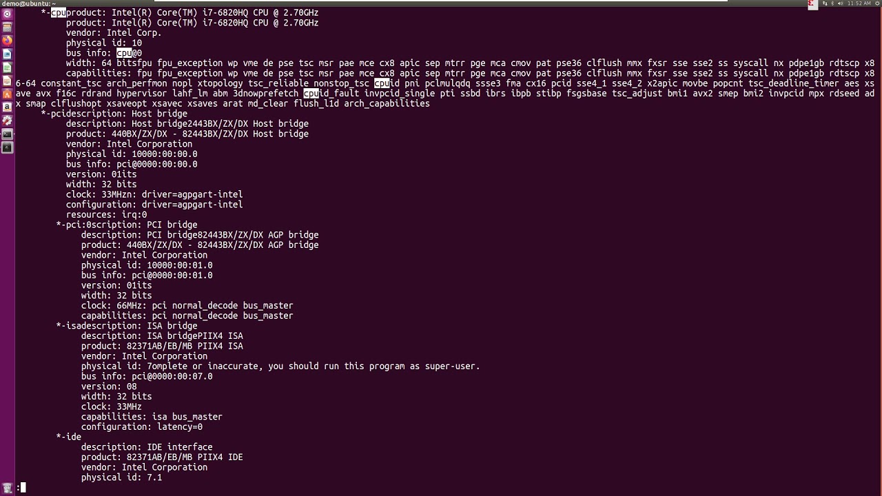 Linux | How to Confirm hw specs, cpu specs - YouTube