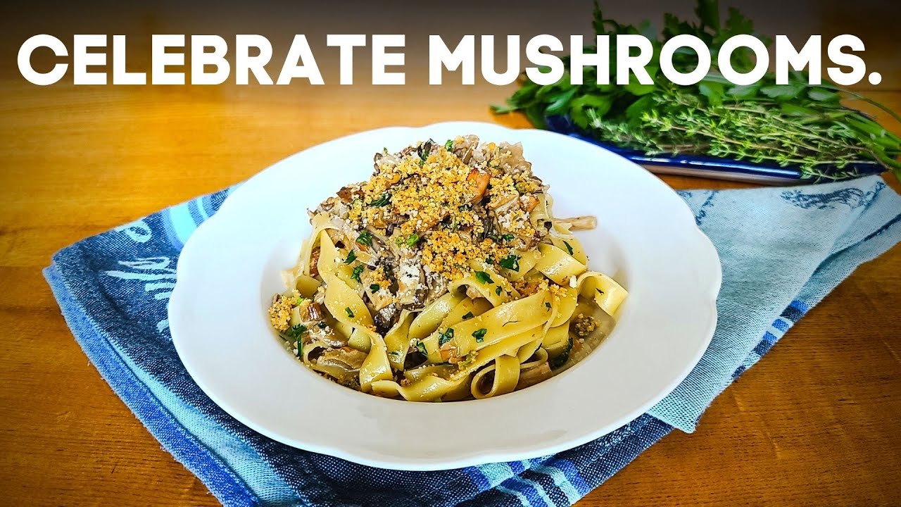 Super Delicious Pasta with Mushrooms (ALFREDO SAUCE) | Fettuccine ai ...