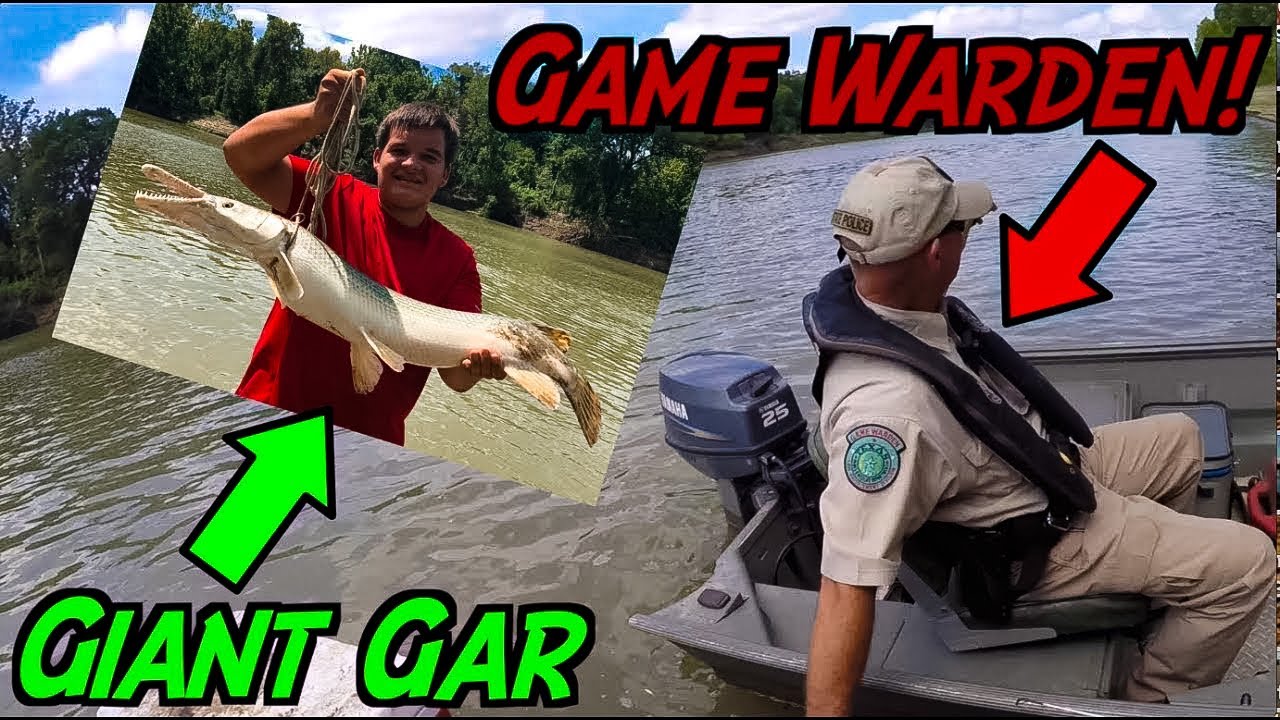 Catching Dinosaur Fish in front of GAME WARDEN! (SURPRISING) - YouTube