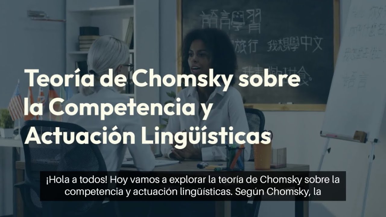 Teoría de Chomsky sobre la Competencia y Actuación Lingüísticas - YouTube