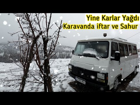 KAR SÜPRİZİ KARAVAN HAYATI NASIL GEÇİYOR - İFTAR VE SAHUR