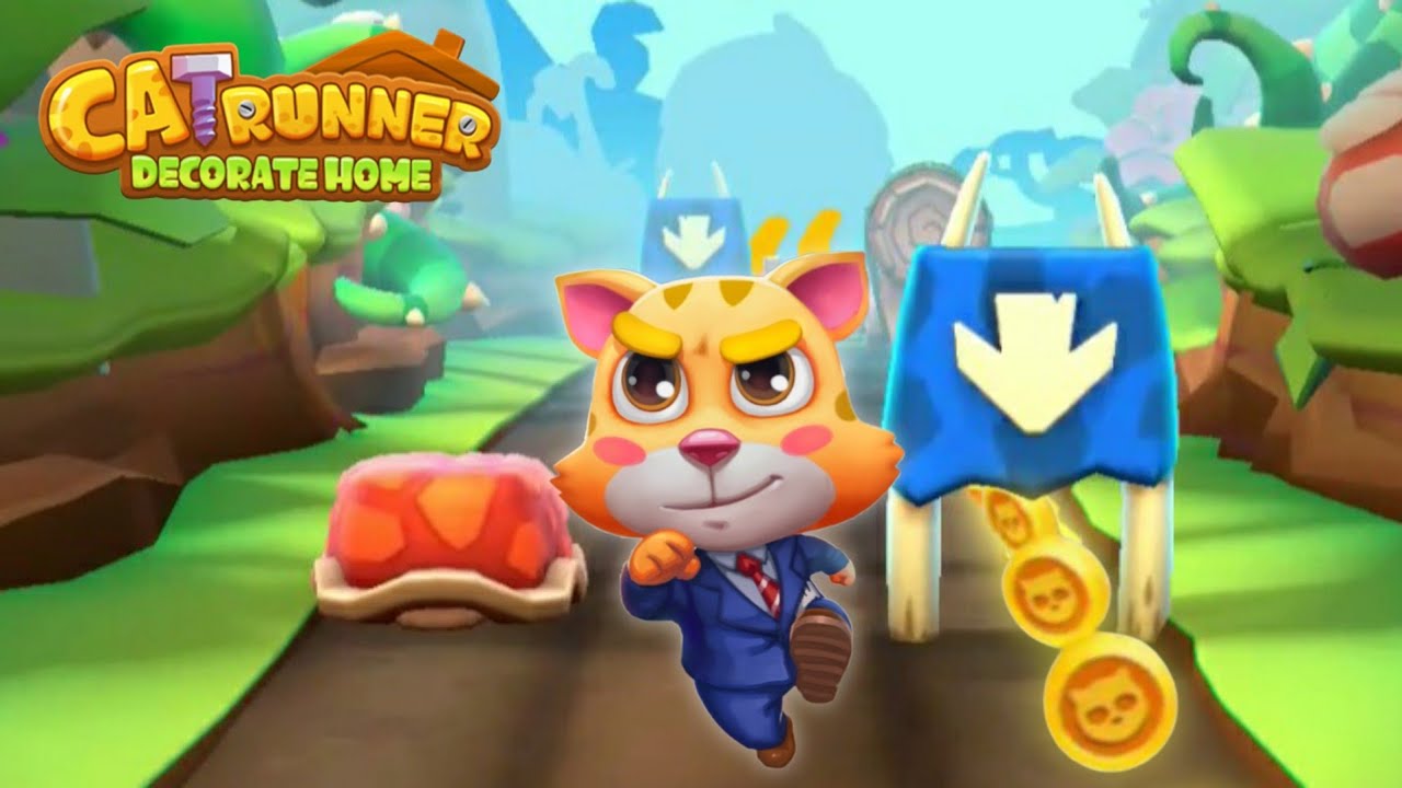Cat Runner decorate home new update 💥😱 - YouTube