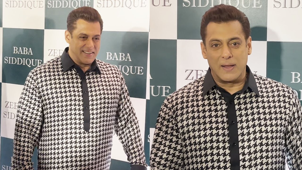 Salman Khan Arrive Ar Baba Siddique Iftaar Party - YouTube