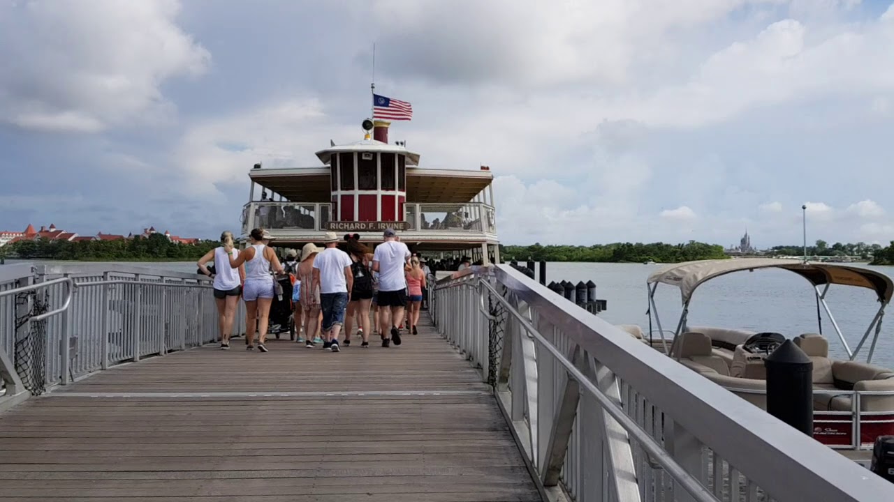 Water ferry boats to reach Disney World Magic Kingdom Theme Park ...