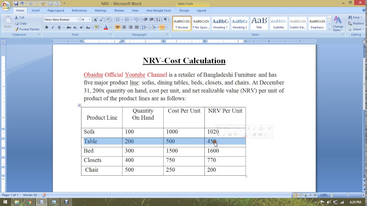 Principle Of Accounting NRV Cost Calculation Accounting Bangla principle-of-accounting-nrv-cost-calculation-accounting-bangla