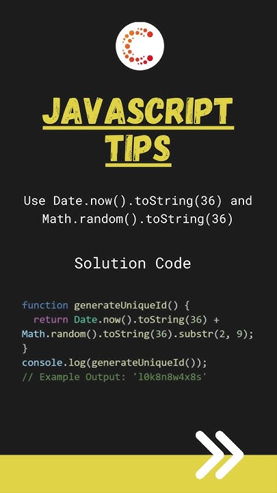 Generate a Unique ID in JavaScript | #CleverCoder #javascript #coding #programminglanguage # ...