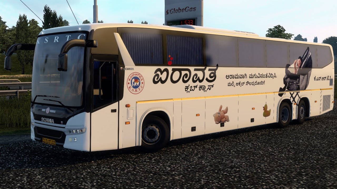 KSRTC Airavat Club class bus mod | Scania AC Multi axle Semi Sleeper ...