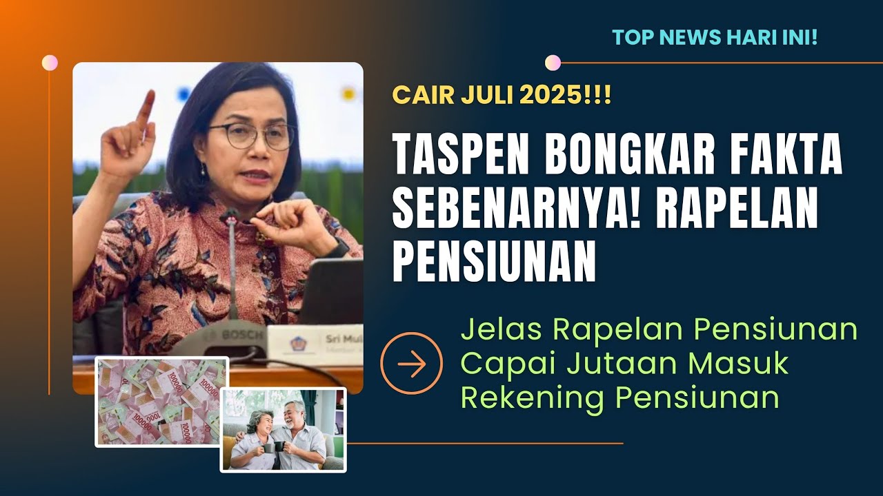 Resmi Dari Taspen Rapelan Pensiunan Cair Hari Ini? Jutaan Masuk Rekening Pensiunan| Jawaban ...