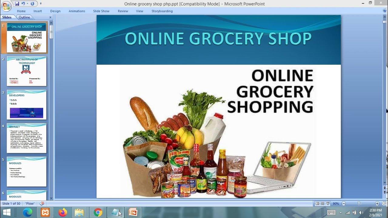 PPT - Online Grocery Shop Project PPT || PHP MYSQL - YouTube