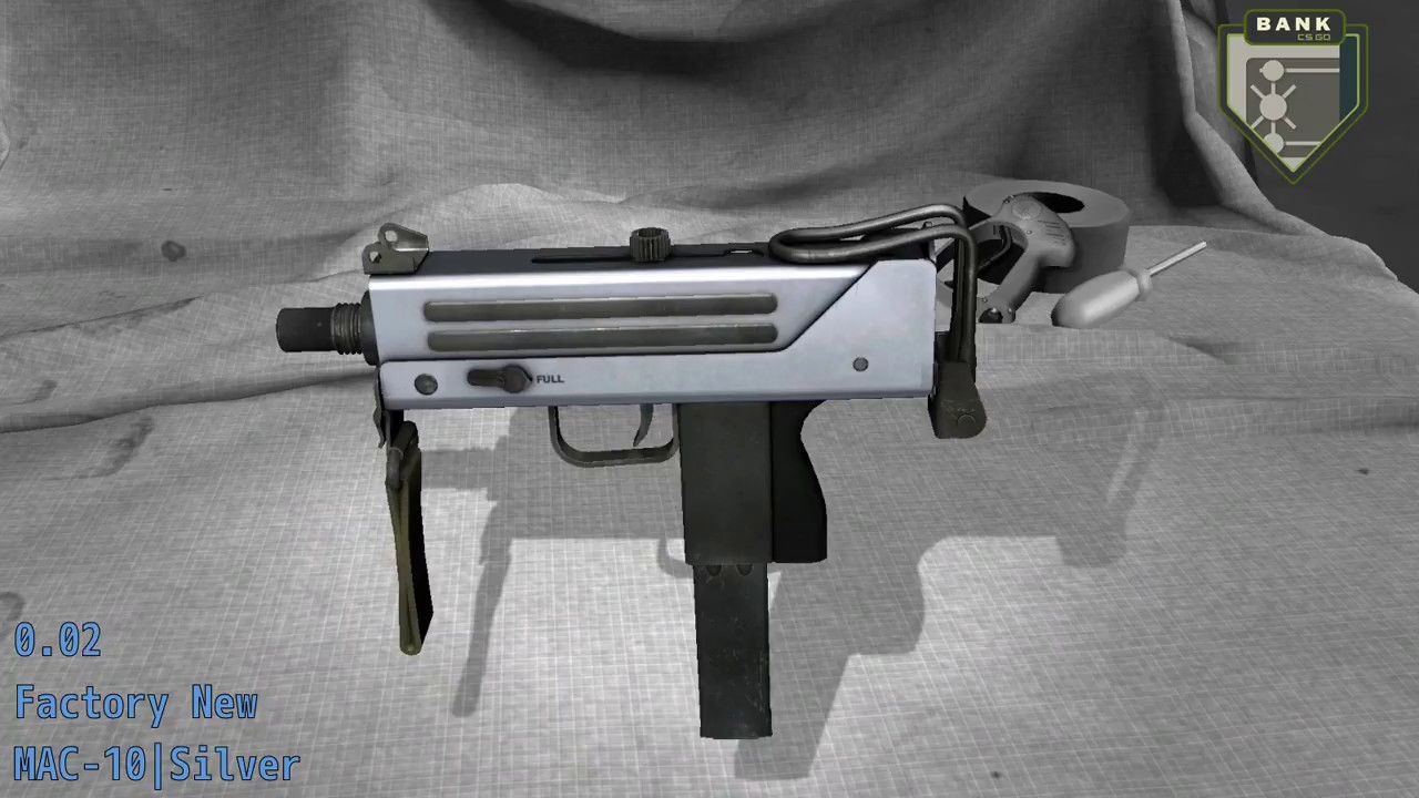 MAC-10 | Silver - Wear and Float - YouTube