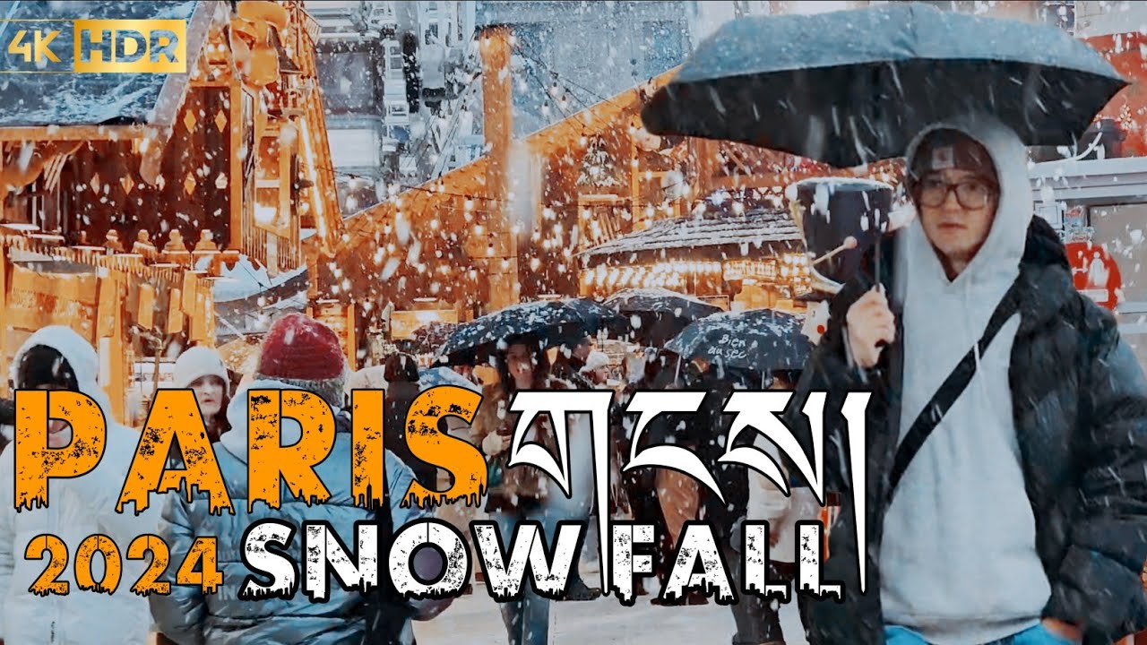 Snow fall 2024 Paris #france #snowfall #video #youtube #christmas - YouTube