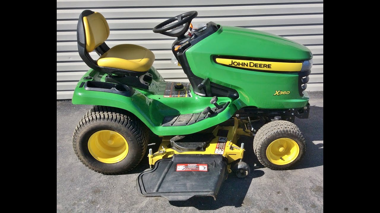 JOHN DEERE Select Series X360 Riding Lawn Mower FOR SALE - YouTube
