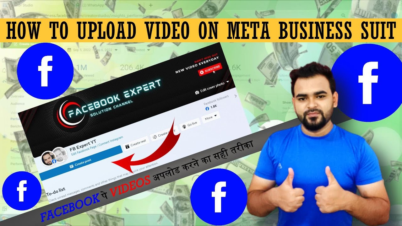 How To Upload Video On Meta Business Suite😘🤑 | फेसबुक पर वीडियो कैसे ...