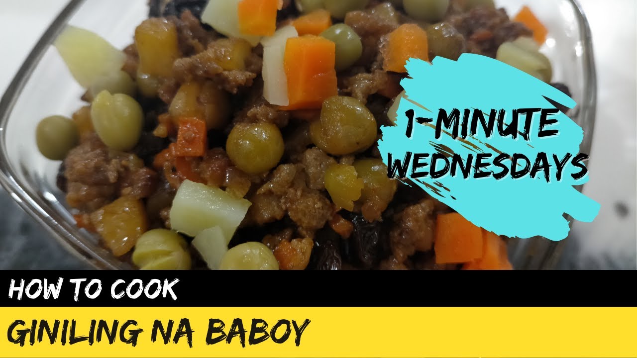 How to Cook Giniling na Baboy na Ulam (Sauteed Ground Pork) | 1-Minute ...