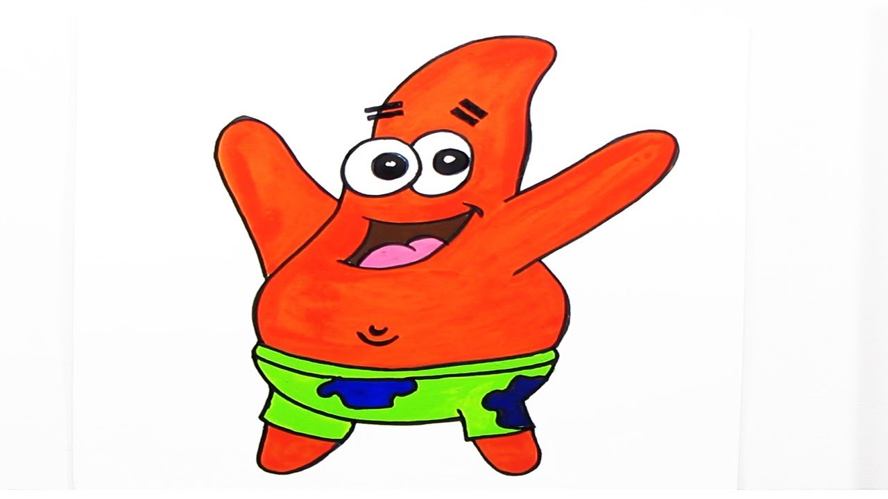 How To Draw Patrick star / पैट्रिक स्टार कैसे बनाएं / Cómo dibujar la ...