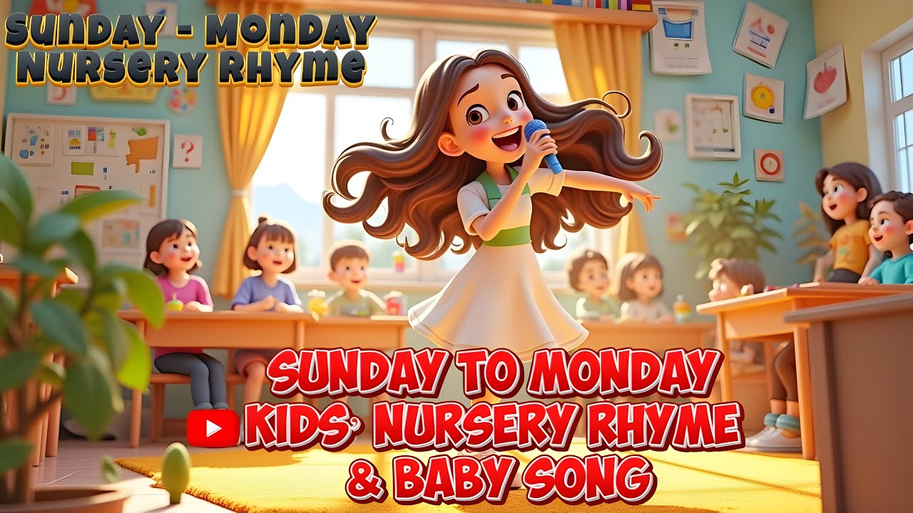 Sunday to Monday Kids’ Nursery Rhyme & Baby Song #kidssong # ...