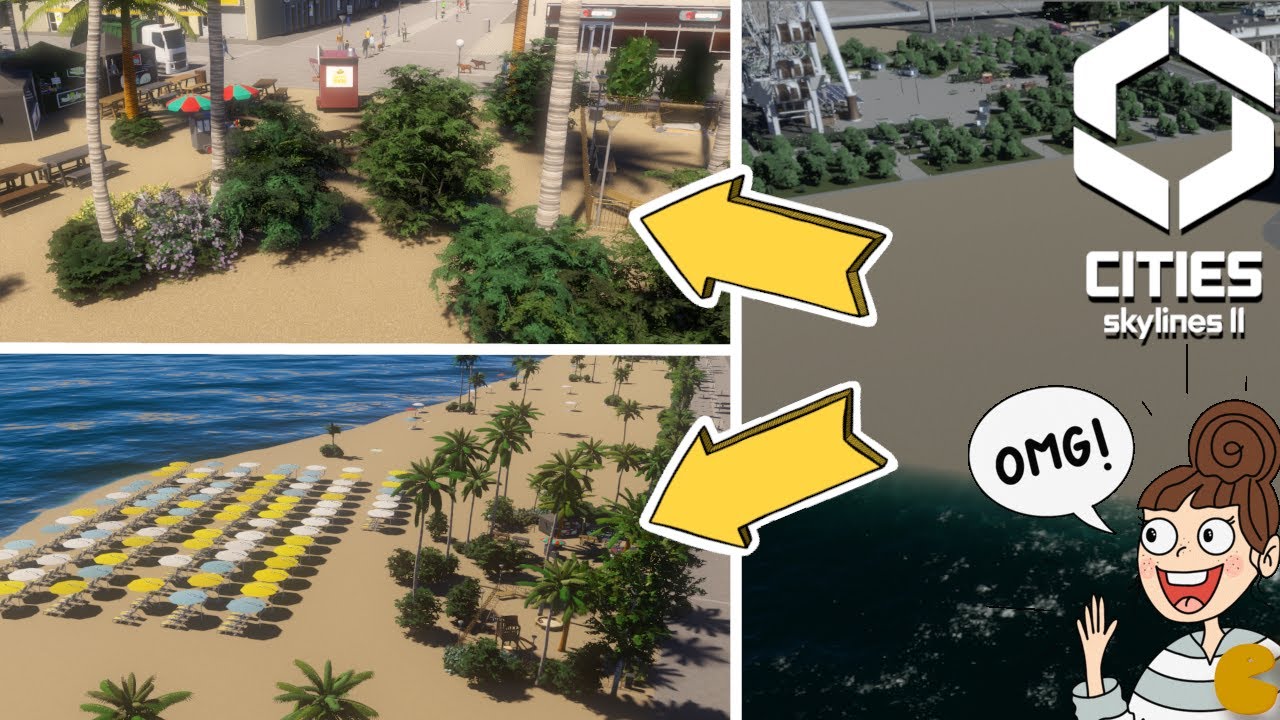 From BORING to BEAUTIFUL - Creating a proper beach - CITIES SKYLINES 2 ...