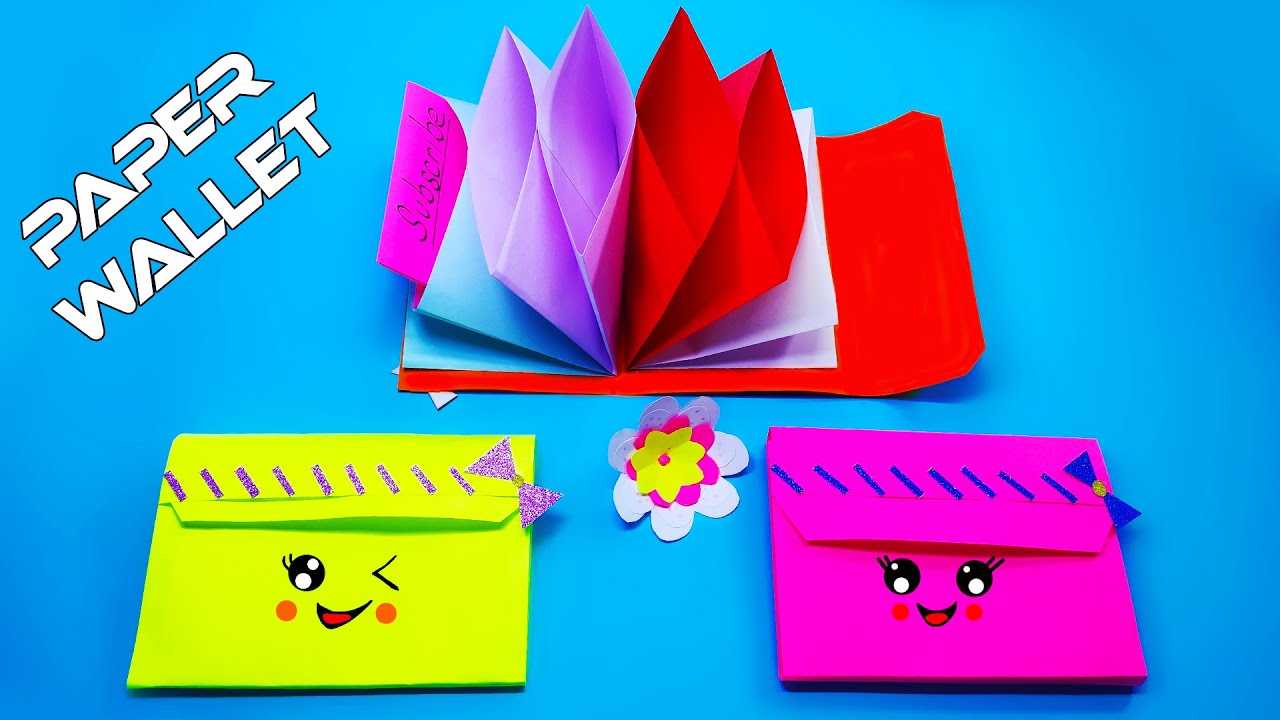How To Make An Origami Wallet With Pockets - Paper Crafts - YouTube